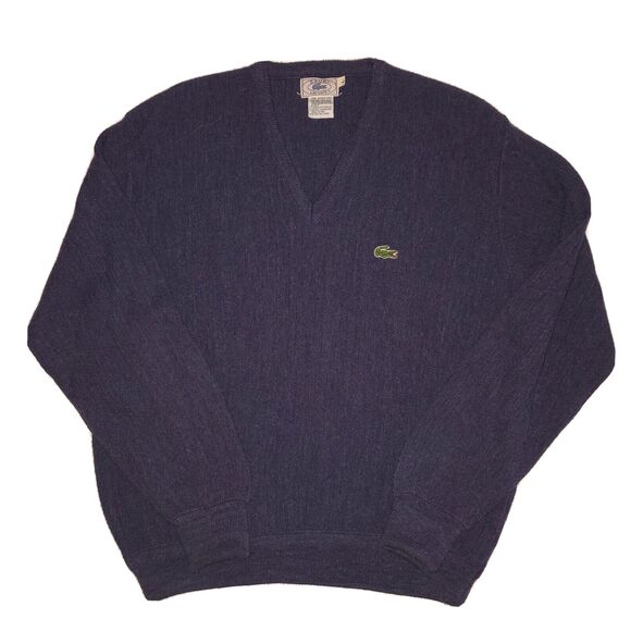 Izod Lacoste | Sweaters | Vintage Izod Lacoste Mens Sweater Large Vneck Blue Usa | Poshmark